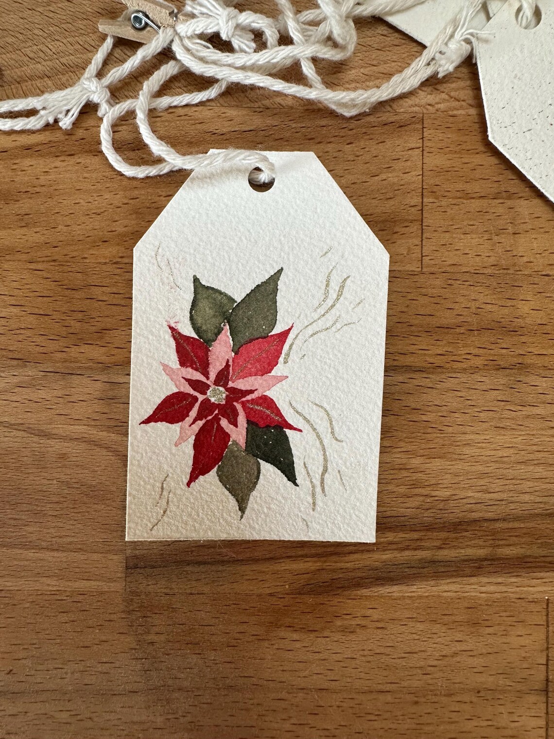 Handpainted Holiday Gift Tags, Bespoke Artwork Set of 5 - Etsy