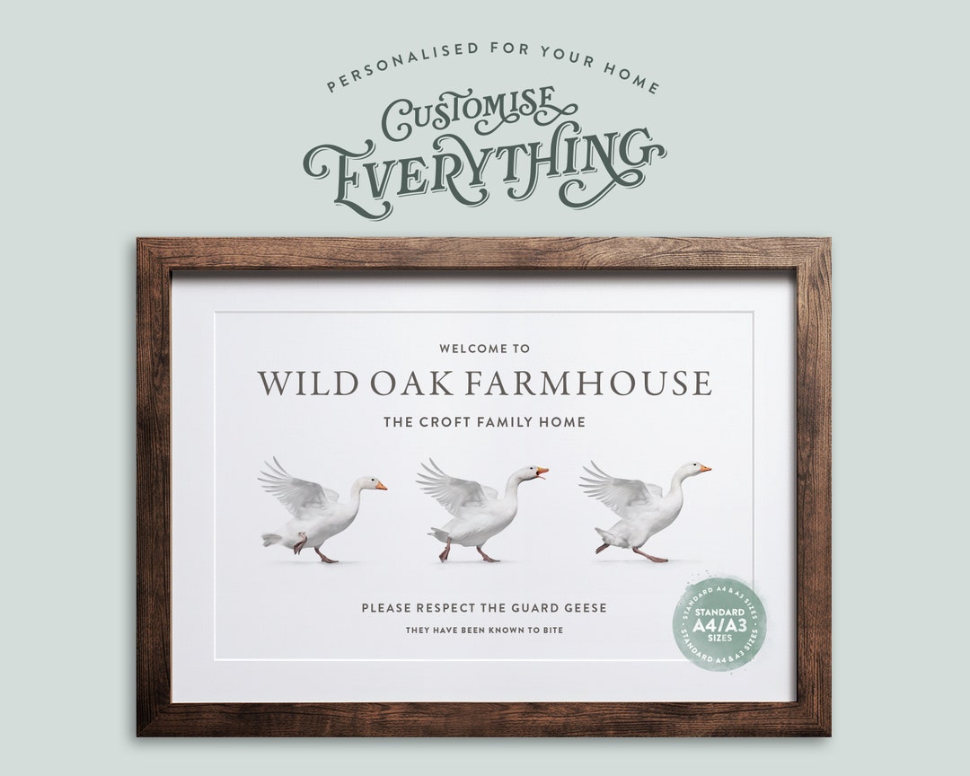 Personalised House Name Print, Custom Fine Art Print, Country Home ...