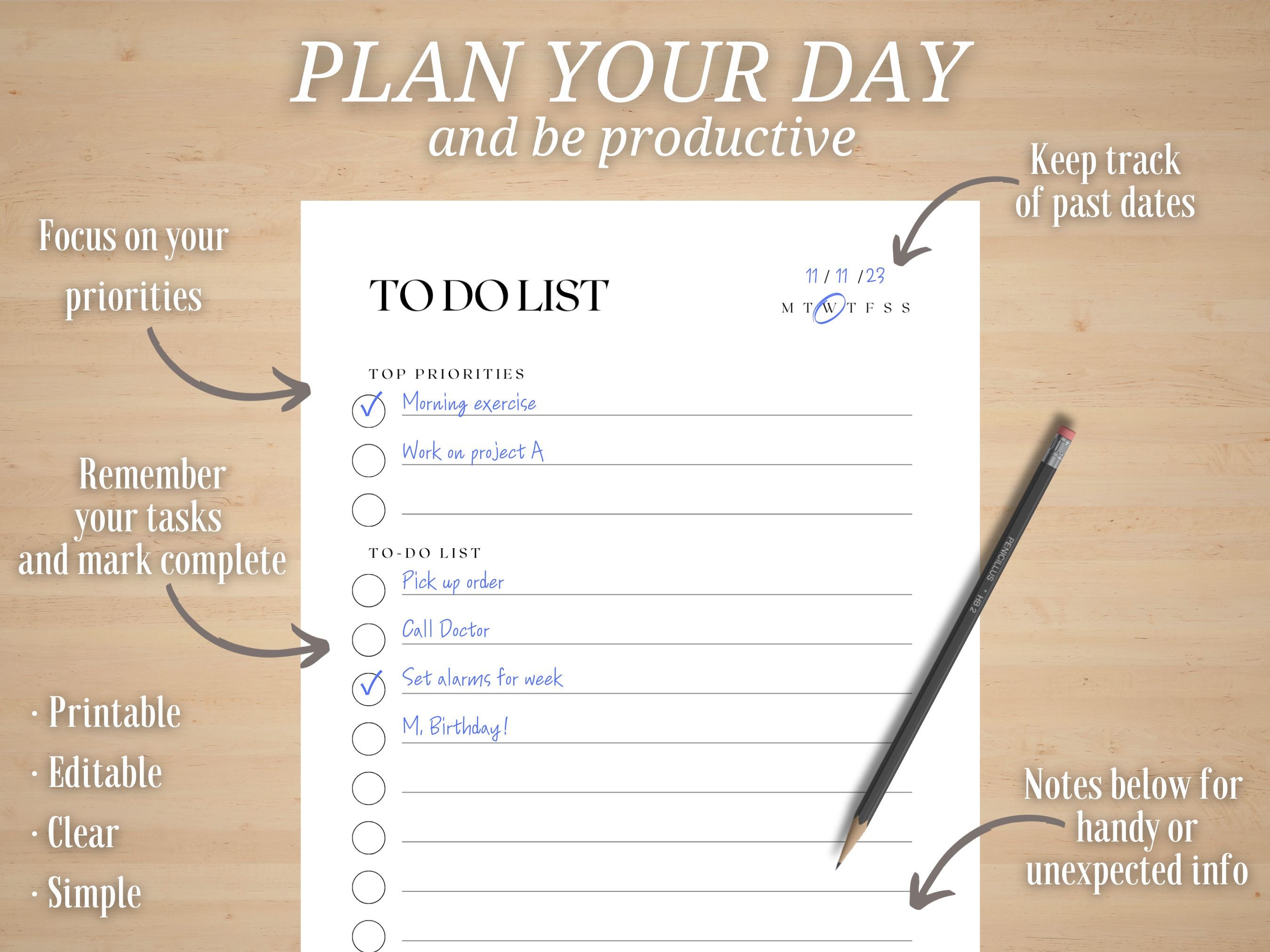 Blank to Do List Printable, Weekly to Do List, to Do List, To-do List ...