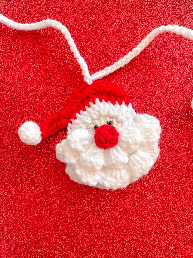 Santa Claus Crochet Garland Pattern DIGITAL PATTERN Christmas Tree ...