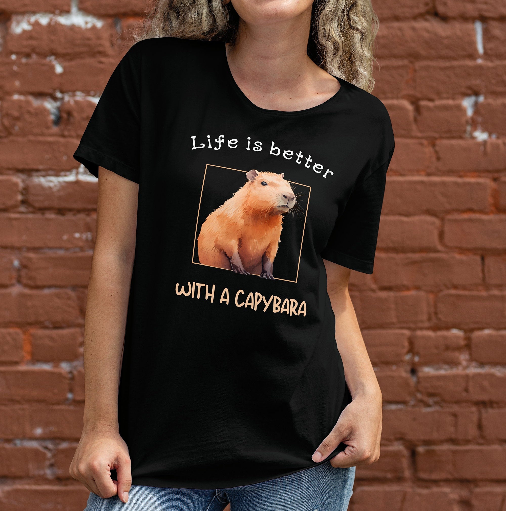 Capybara Shirt, Cute Capybara T-shirt, Capybara Clothing, Funny ...