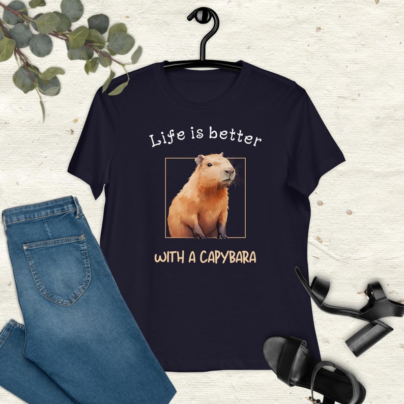 Capybara Shirt, Cute Capybara T-shirt, Capybara Clothing, Funny ...