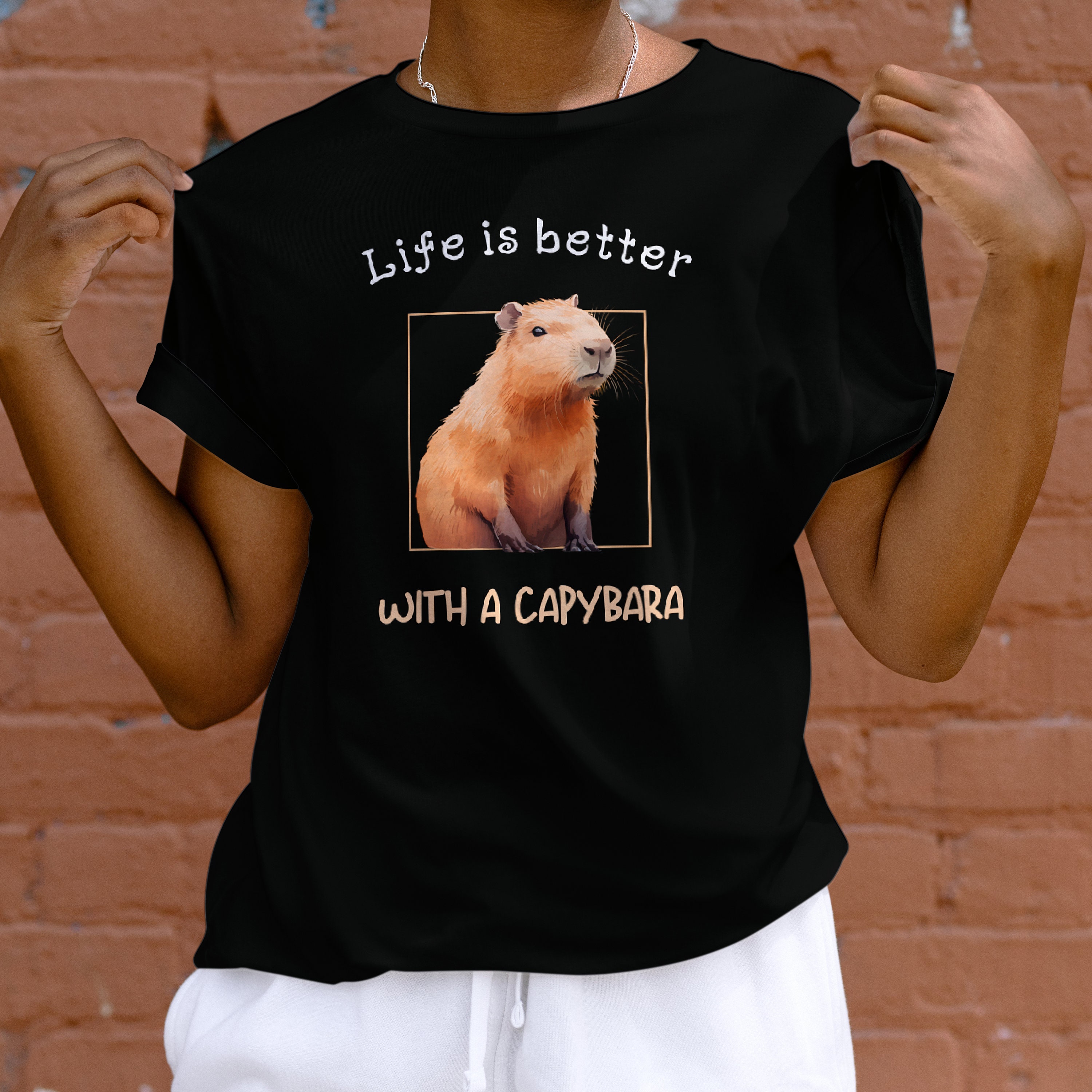 Capybara Shirt, Cute Capybara T-shirt, Capybara Clothing, Funny ...