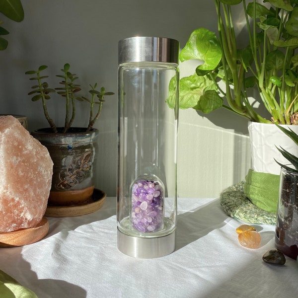 Amethyst Water Bottle - Etsy