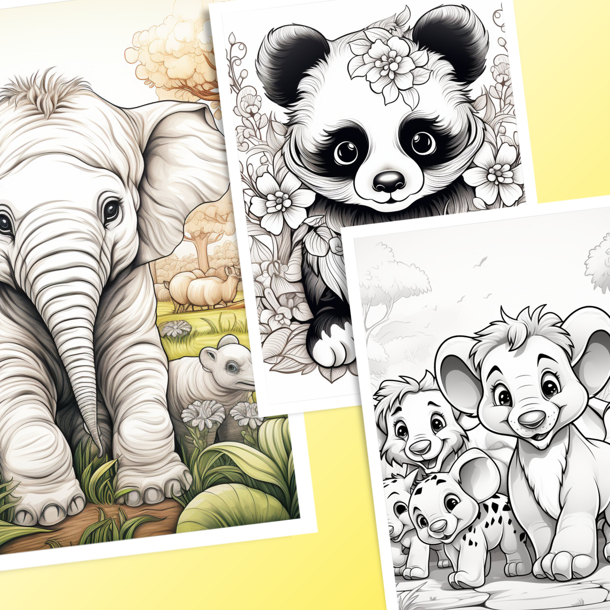 A4 Size Animals Coloring Book Animals Village Pages Print on Demand ...