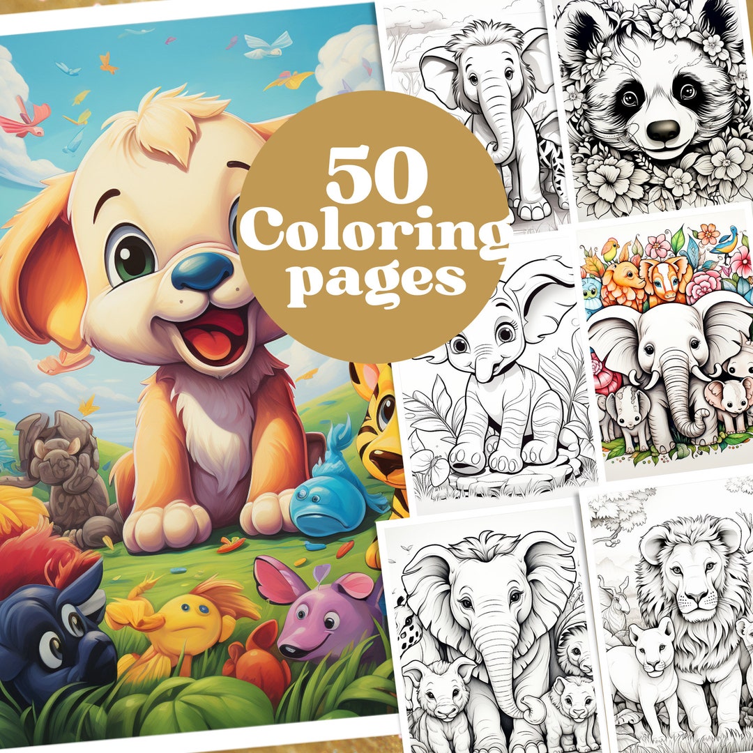 Print on Demand Fantasy Village Animals for Kids Fantasy Diy Coloring ...