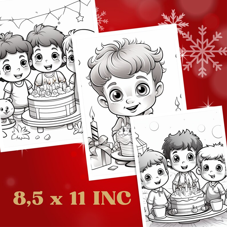 Art Coloring Pages Birthday A4 Size Fantasy Diy Birthday - Etsy
