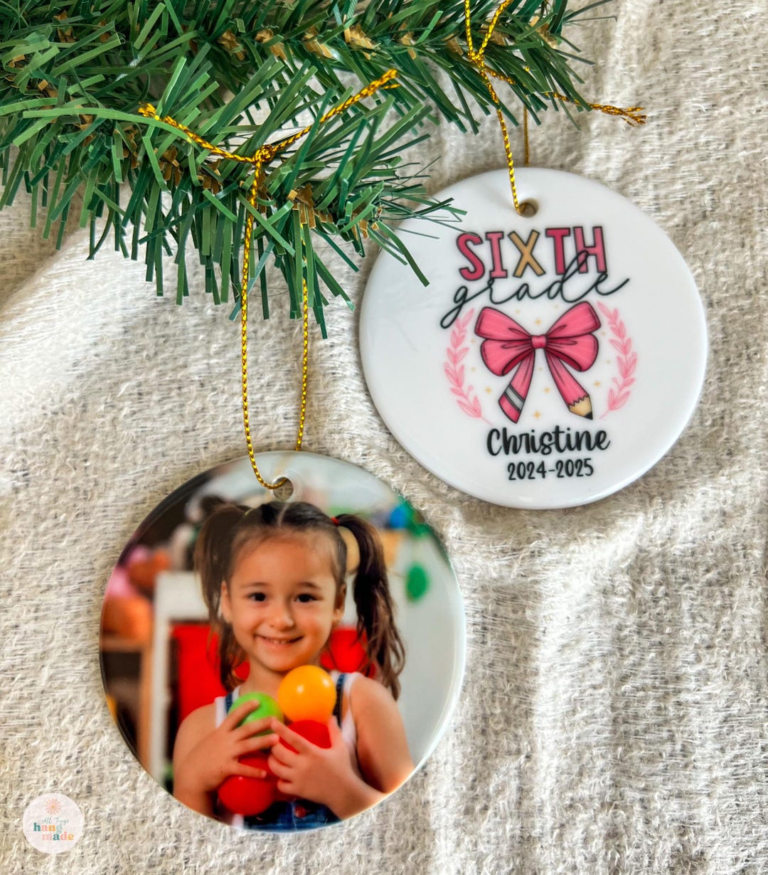 Personalized School Photo Ornament Gift for Kids- Custom School ...