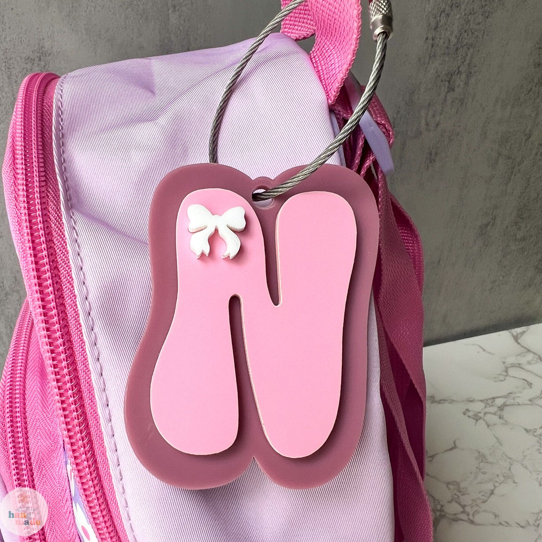 Acrylic Bag Tag Keychain for Her, Girls 3D Backpack Tag for Kids, Retro ...