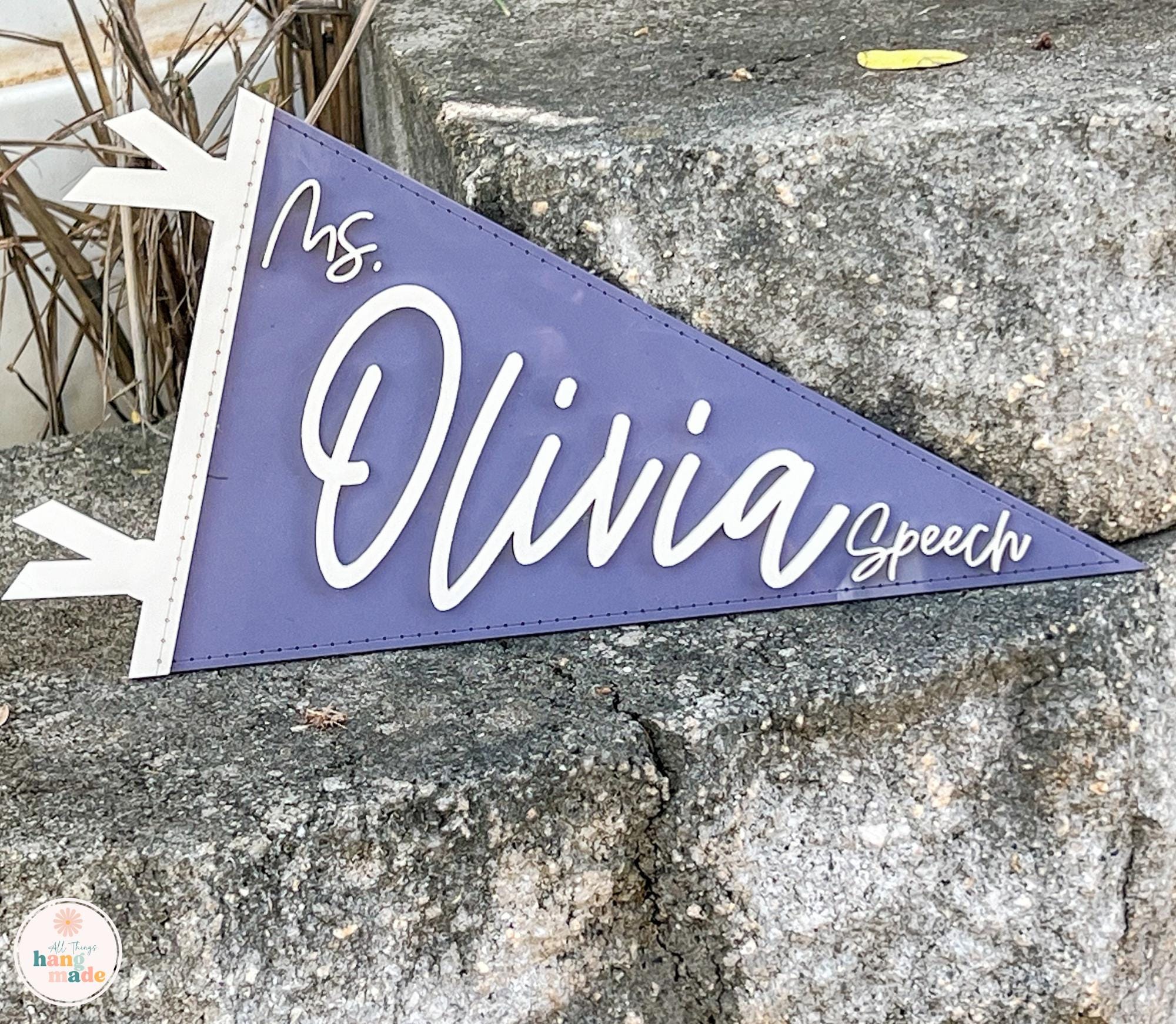 Personalized Pennant Speech Language Pathologist Name Sign Gift for SLP ...