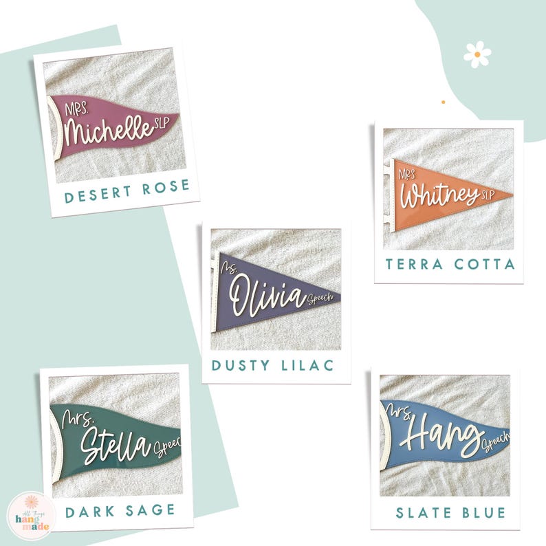Personalized Pennant Speech Language Pathologist Name Sign Gift for SLP ...