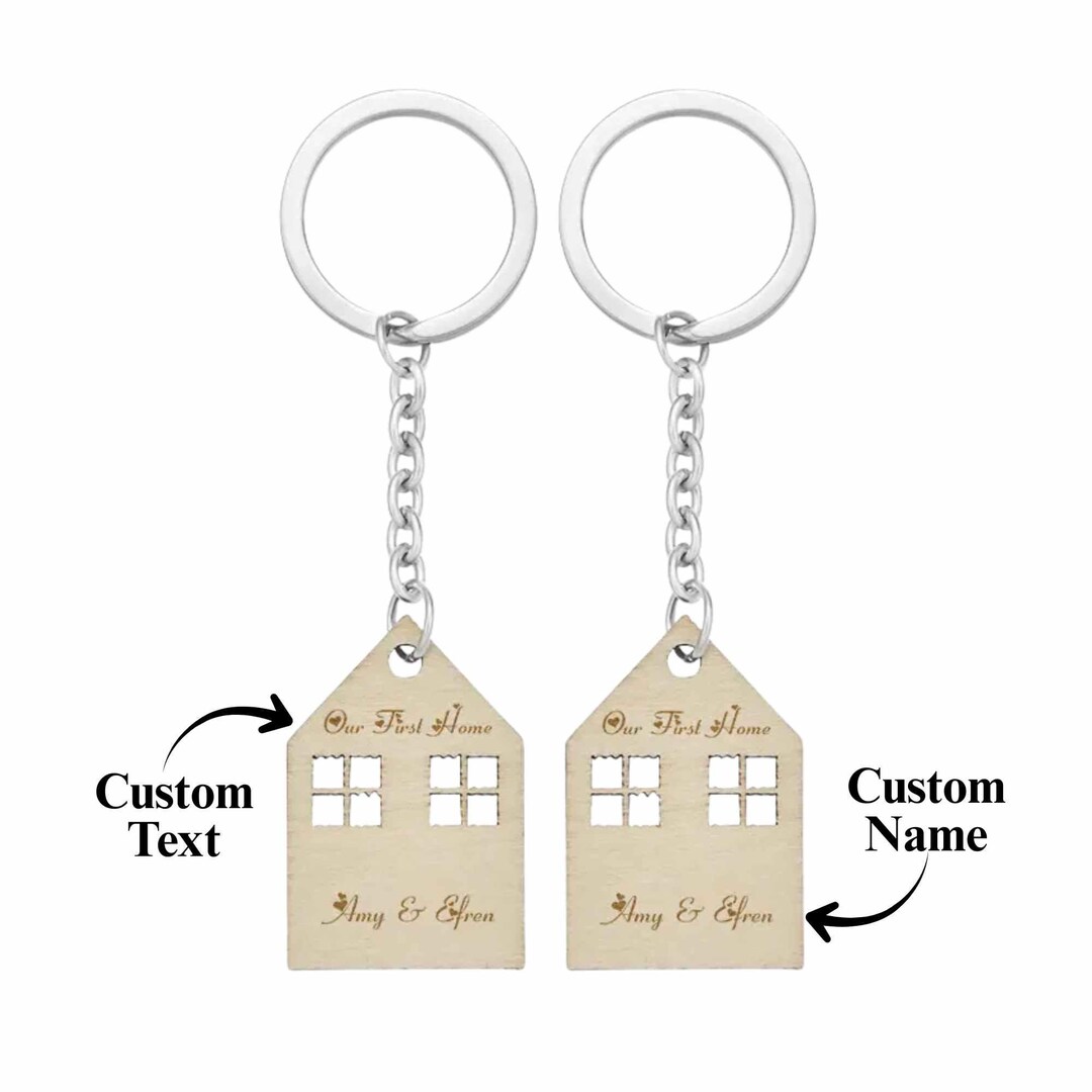 Custom Keychain, House Keychains, Modeling Paired Keychains, Cute ...