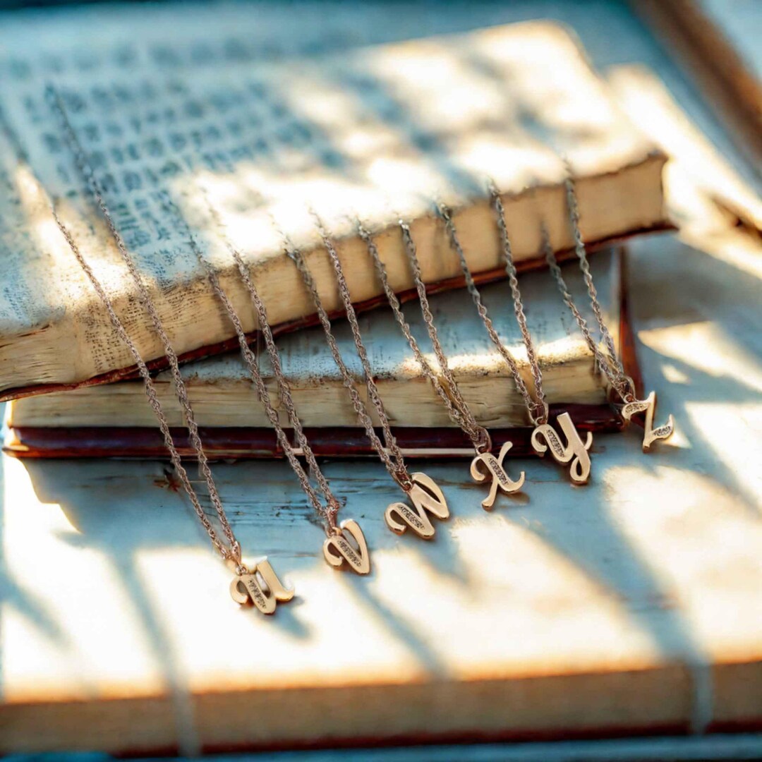 Personalized A to Z 26 Initial Alphabet Pendant, Initial Pendant ...