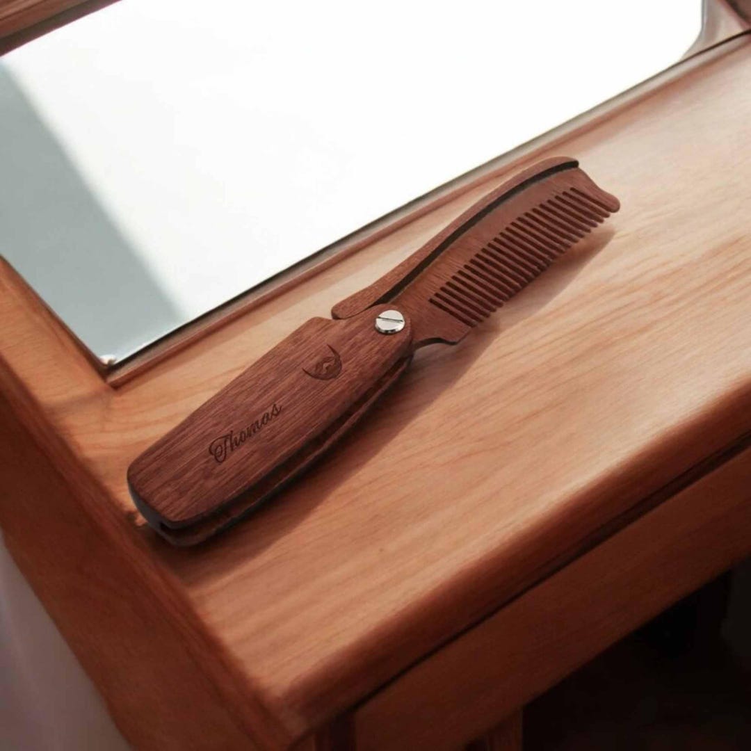 Personalized Wooden Comb | Custom Beard & Hair Comb for Men | Grooming ...
