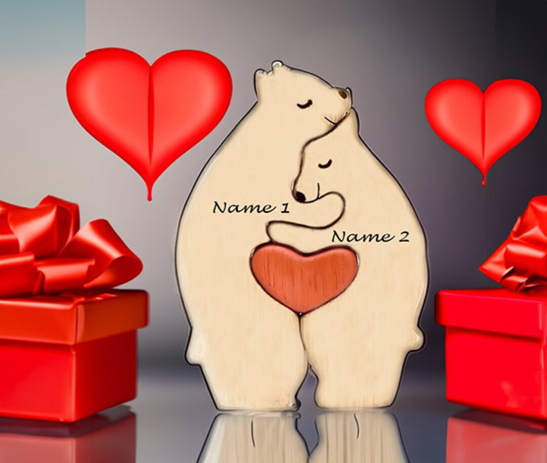 Personalized Wooden Valentine's Day Name Puzzle, Custom Wooden Name ...