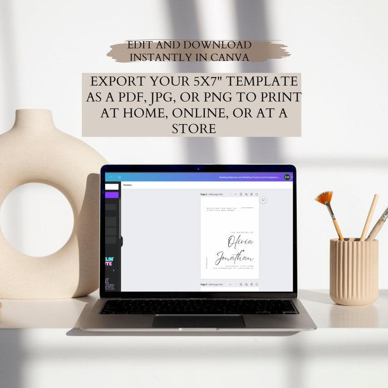 Wedding Welcome and Timeline Template Card, Modern Wedding Order of Events, Wedding Itinerary ...