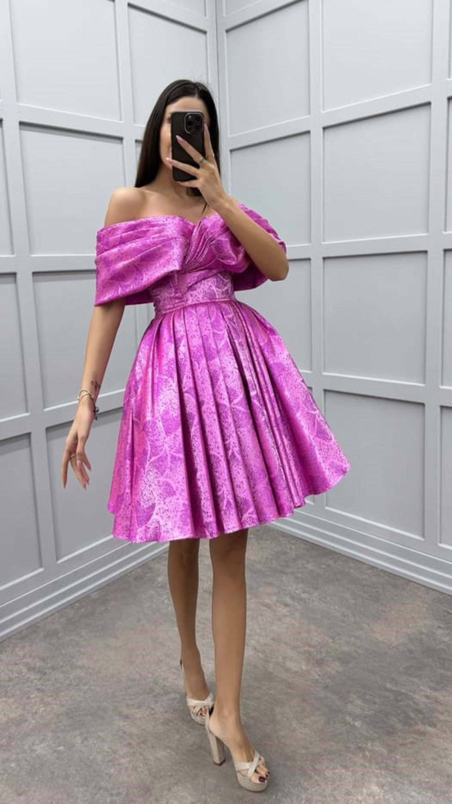 Chest Detail Strapless Pleated Design Dress, 27544 - Etsy