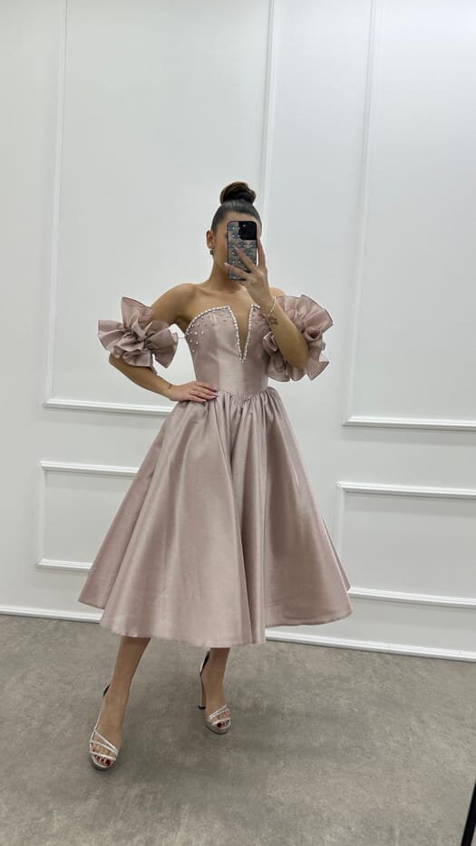 Strapless Chest Jeweled Sleeve Detail Design Dress,21620 - Etsy