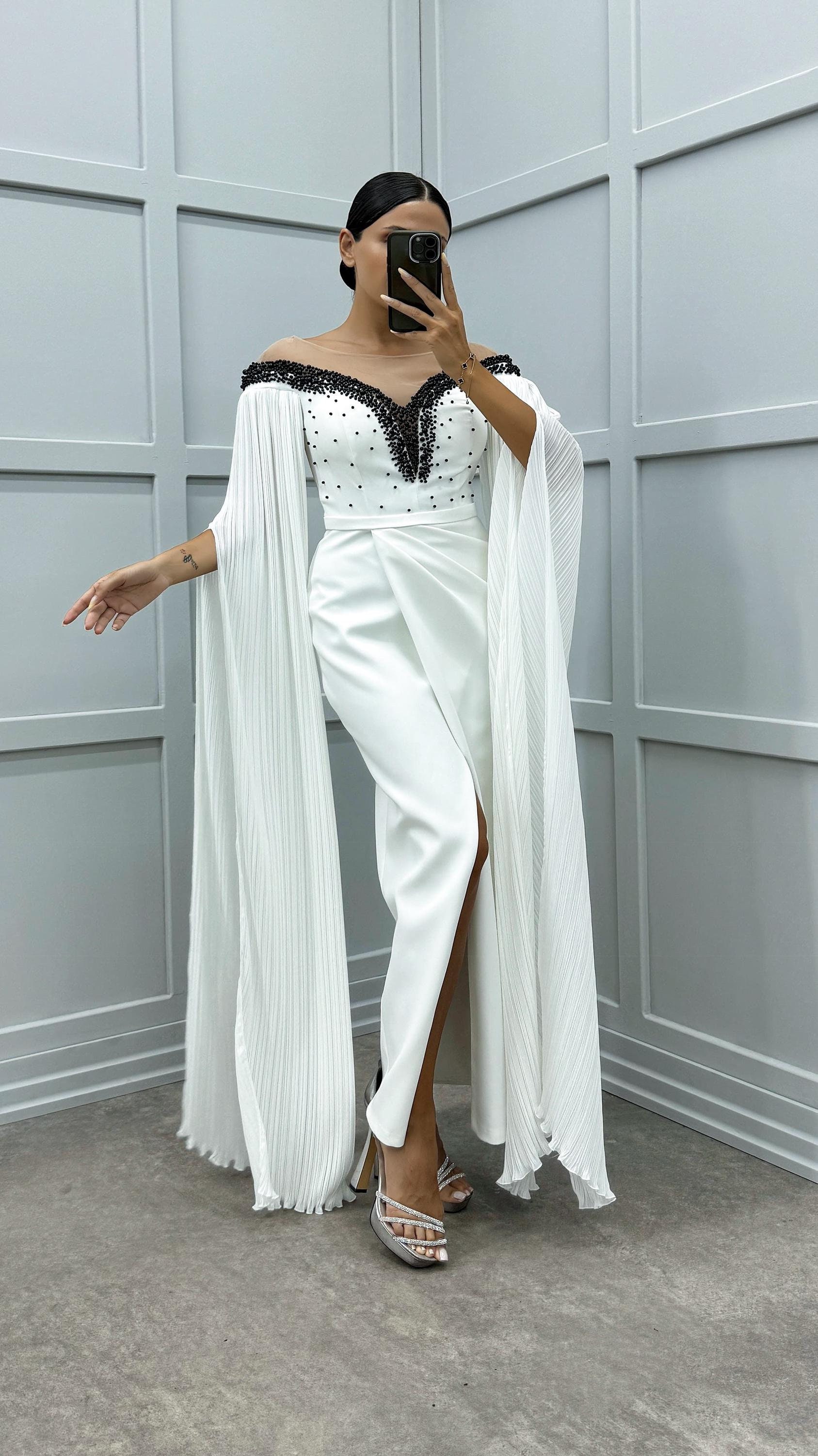 Chest Embroidered Sleeve Detail Design Dress,29858 - Etsy