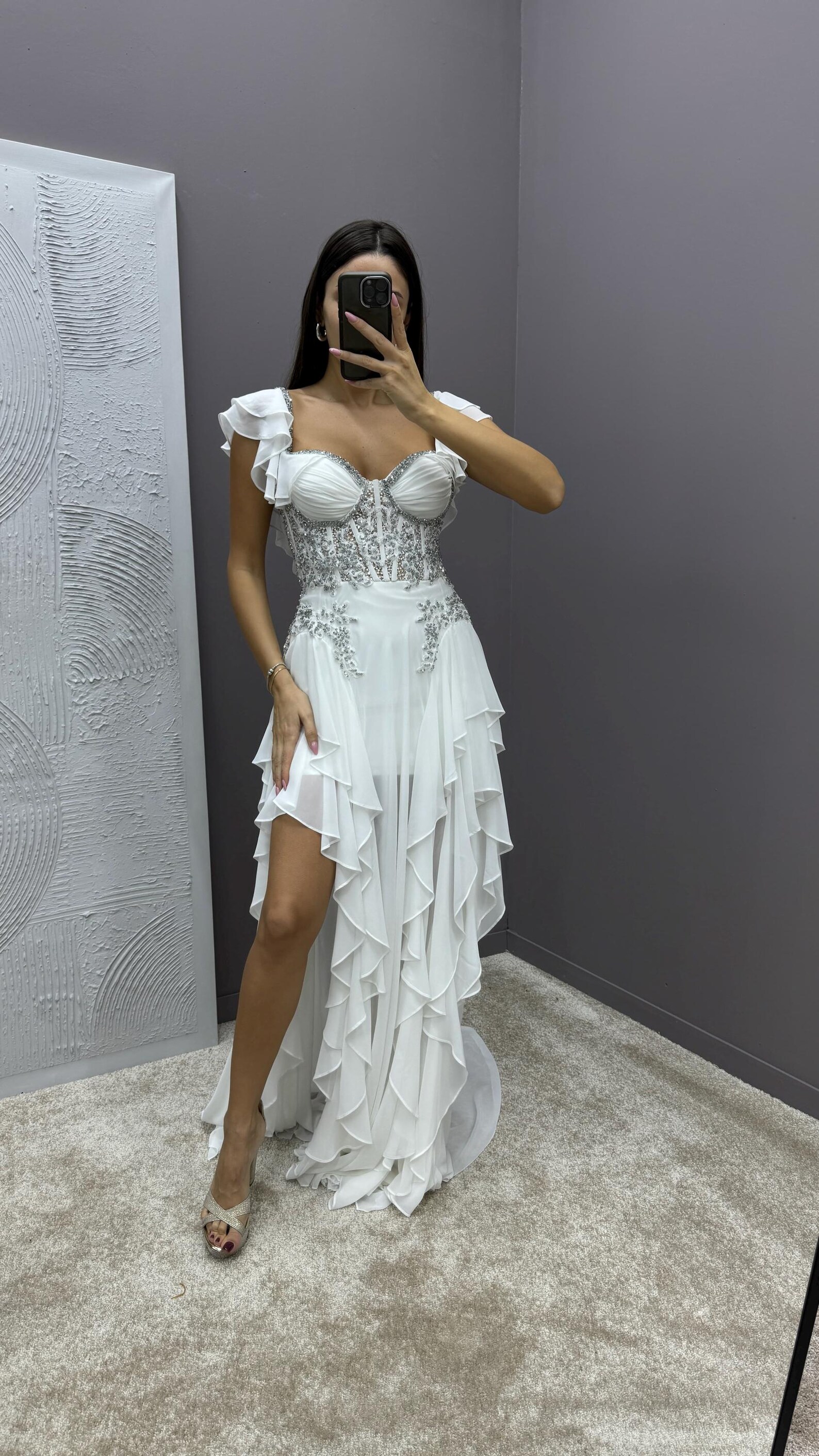 Flywheel Detail Chest Embroidered Design Evening Dress,27518 - Etsy