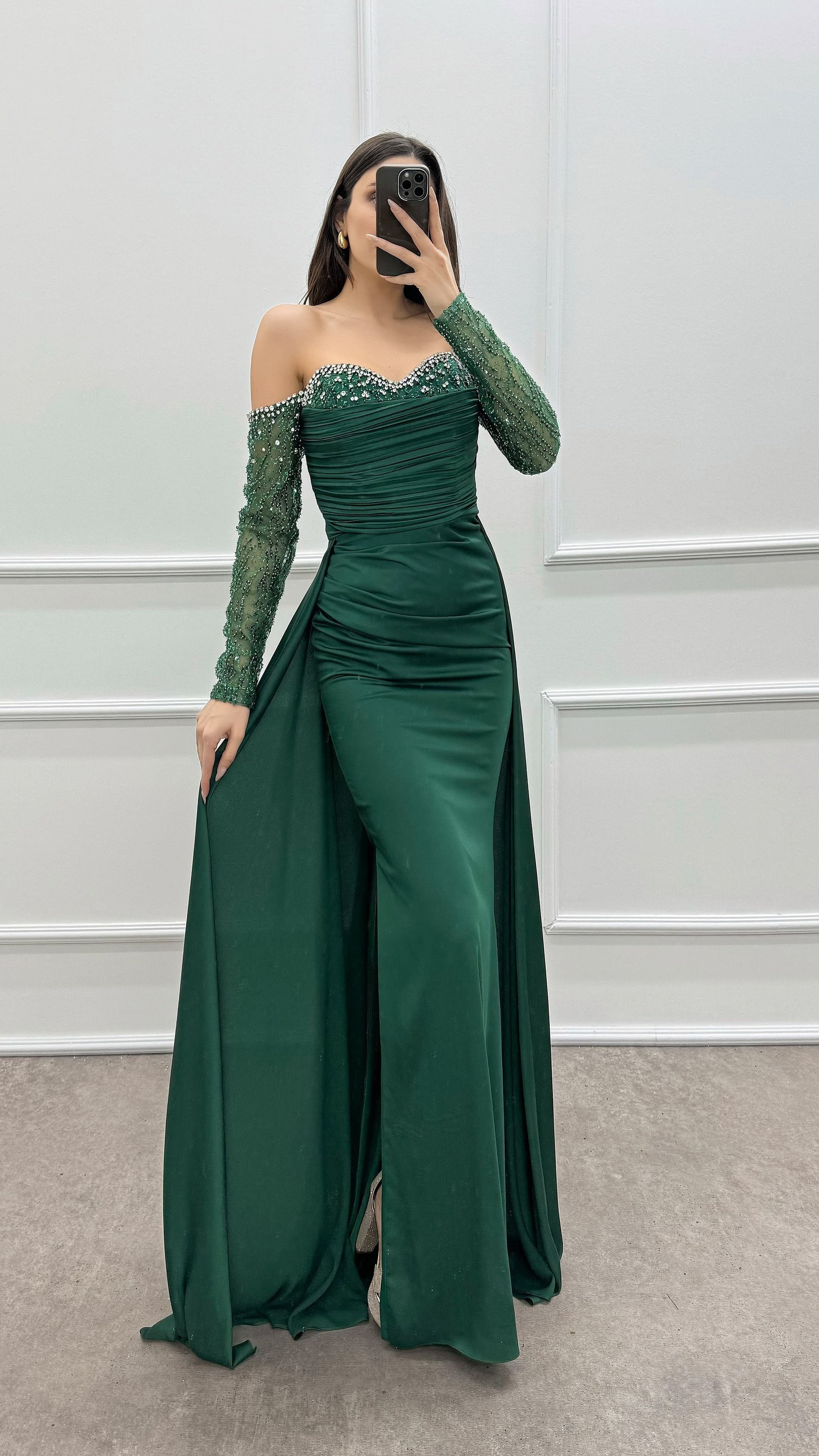 Strapless Chest Pleated Jewel Design Dress,28804 - Etsy