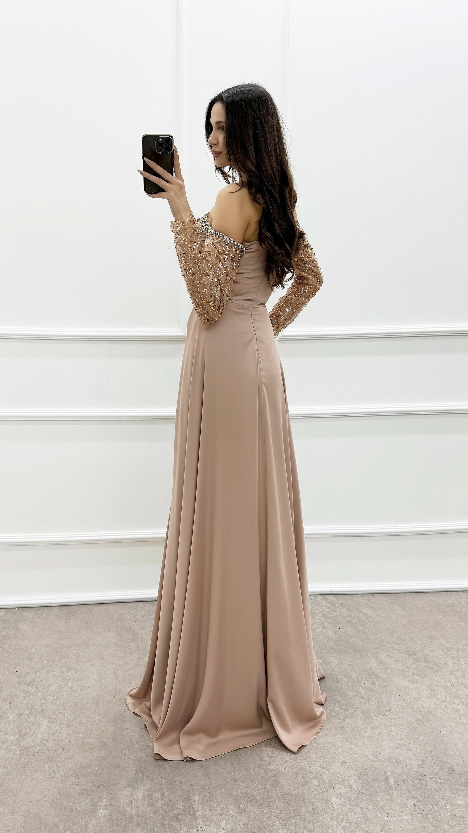 Strapless Chest Pleated Jewel Design Dress,28804 - Etsy