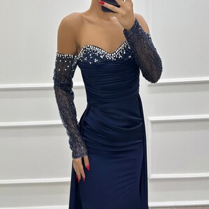 Strapless Chest Pleated Jewel Design Dress,28804 - Etsy