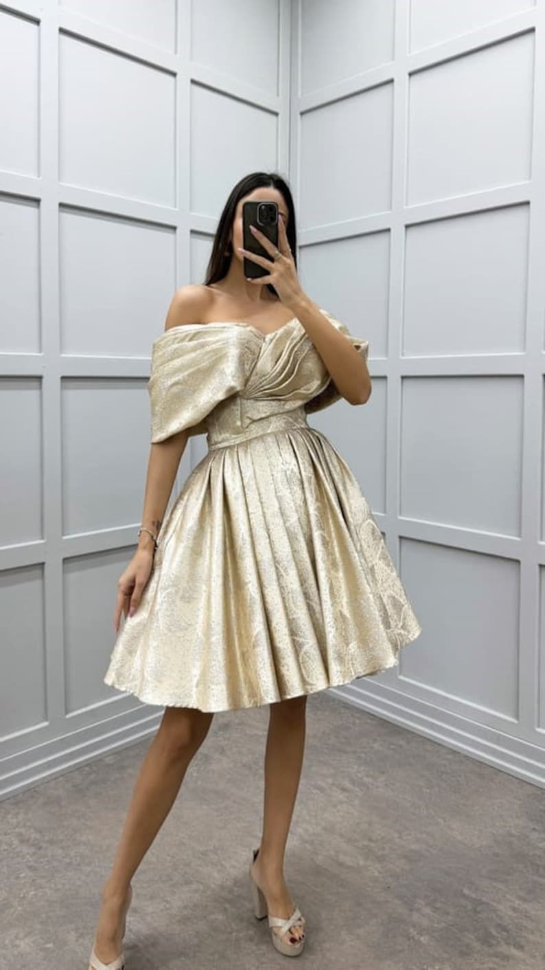 Chest Detail Strapless Pleated Design Dress, 27544 - Etsy