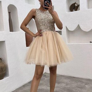 Bust Sequined Design Tulle Evening Dress,14140 - Etsy