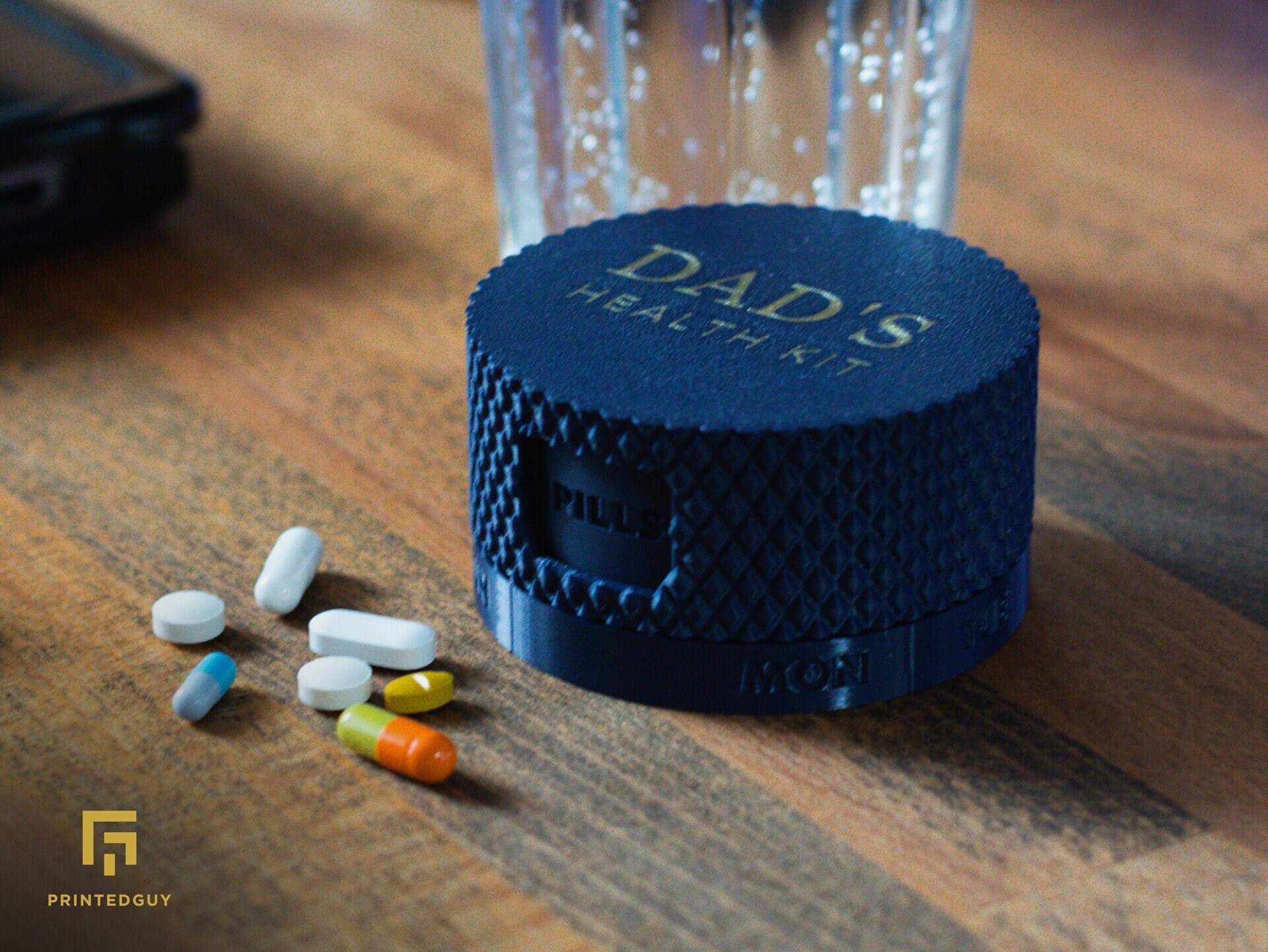Fathers Personalised Gift Pill Box, Premium 7 Days Organizer, Present ...
