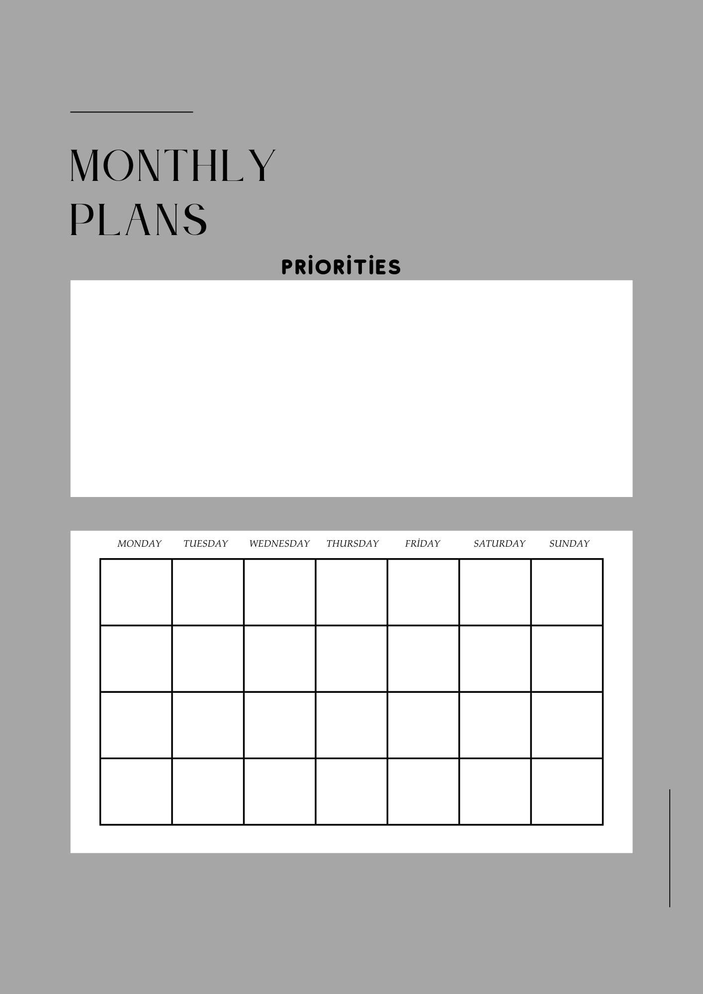 2024 Monthly Planner Printable - Etsy