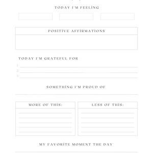 28 Days of Gratitude Printable Template - Etsy