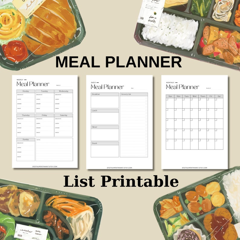 Meal Planner Printable - Etsy