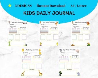 Kids Activity Drawing Page, Kids Daily Journal Printable, Journal for ...