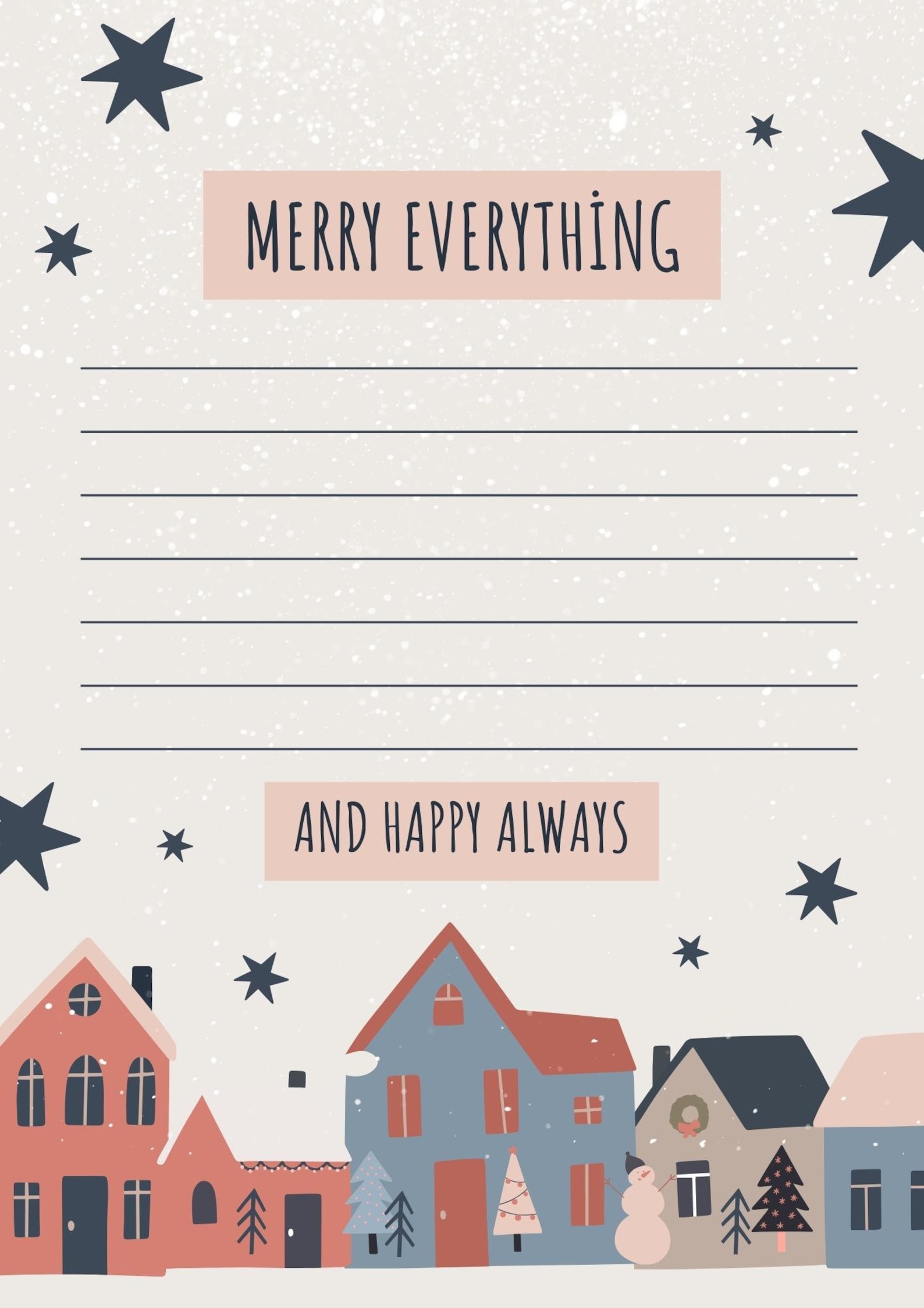 Printable Christmas Card - Etsy