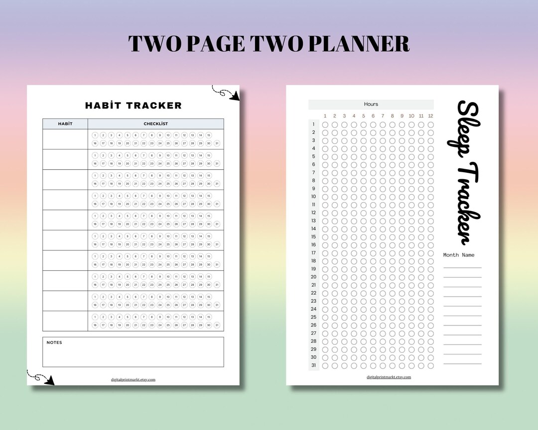 Sleep Tracker and Habit Tracker - Etsy