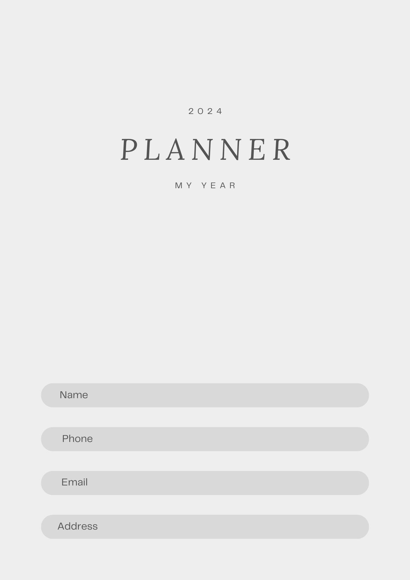 2024 Monthly Planner Printable - Etsy