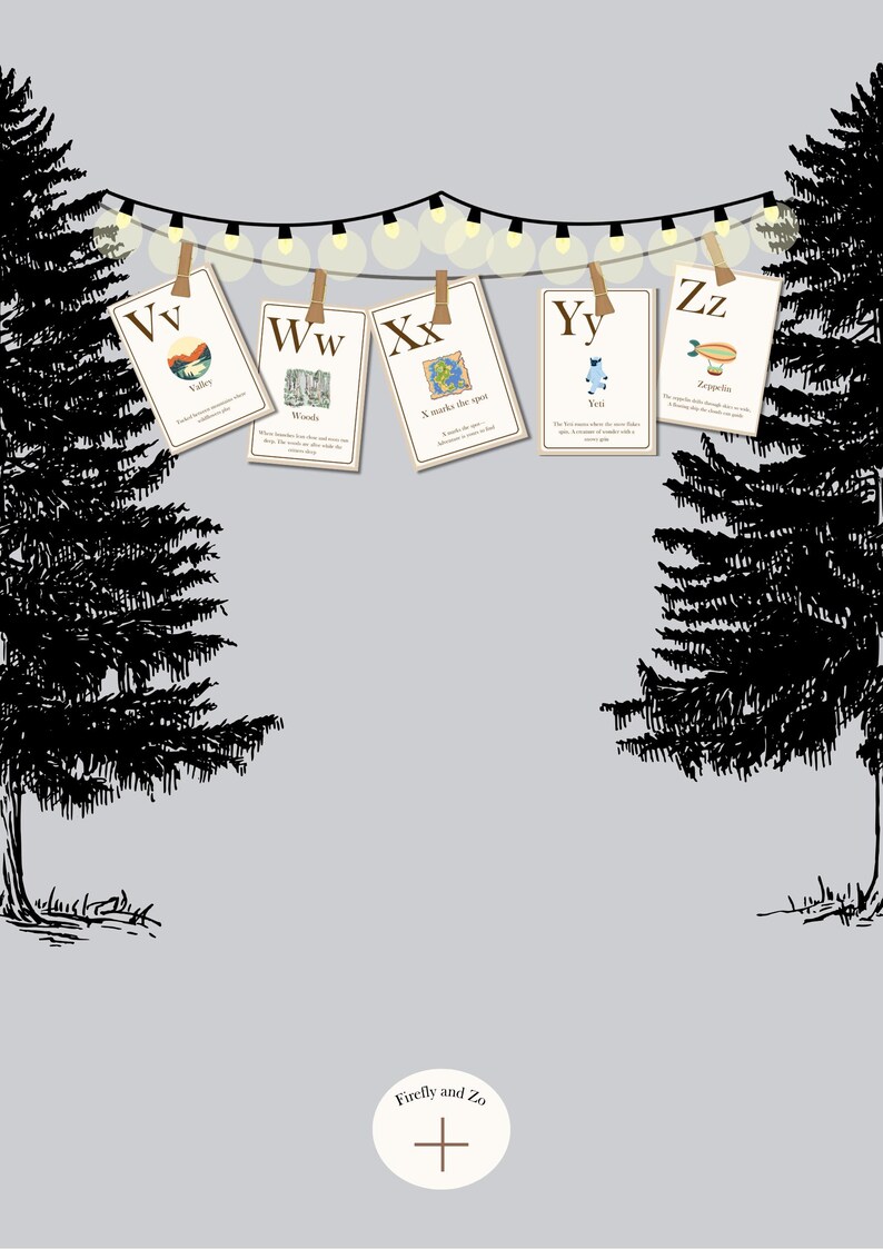Nature ABC Flashcards: Storybook Learning for Kids (digital Download ...