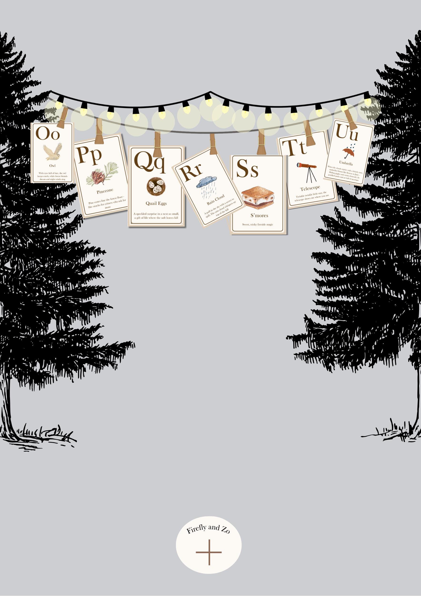 Nature ABC Flashcards: Storybook Learning for Kids (digital Download - Etsy