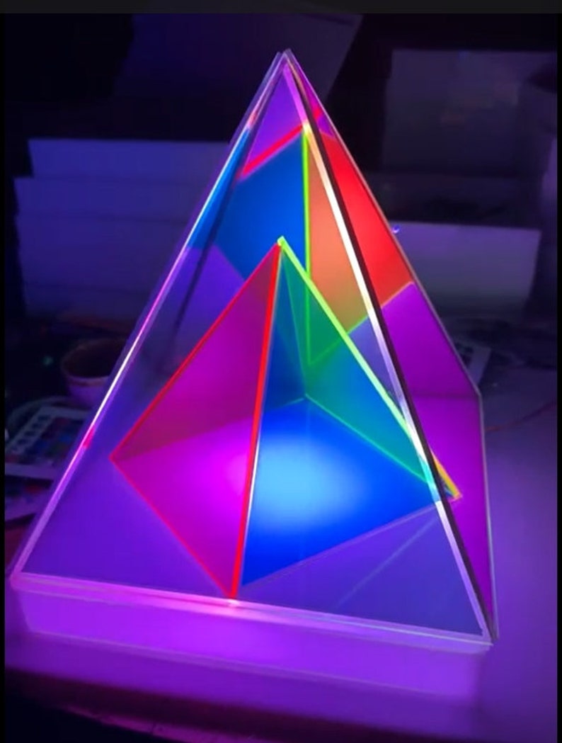 LED Infinity Magic Pyramid Moodlight, Centerpieces Decor - Etsy