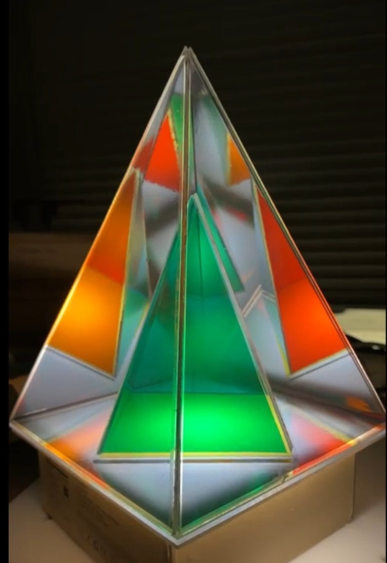 LED Infinity Magic Pyramid Moodlight, Centerpieces Decor - Etsy