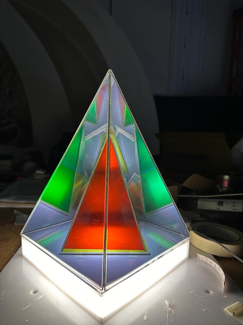LED Infinity Magic Pyramid Moodlight, Centerpieces Decor - Etsy