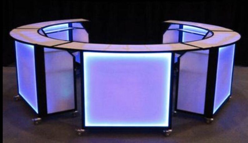 Modern LED Acrylic Reception Desk / Bar Counter | 4ft Backlit Display ...