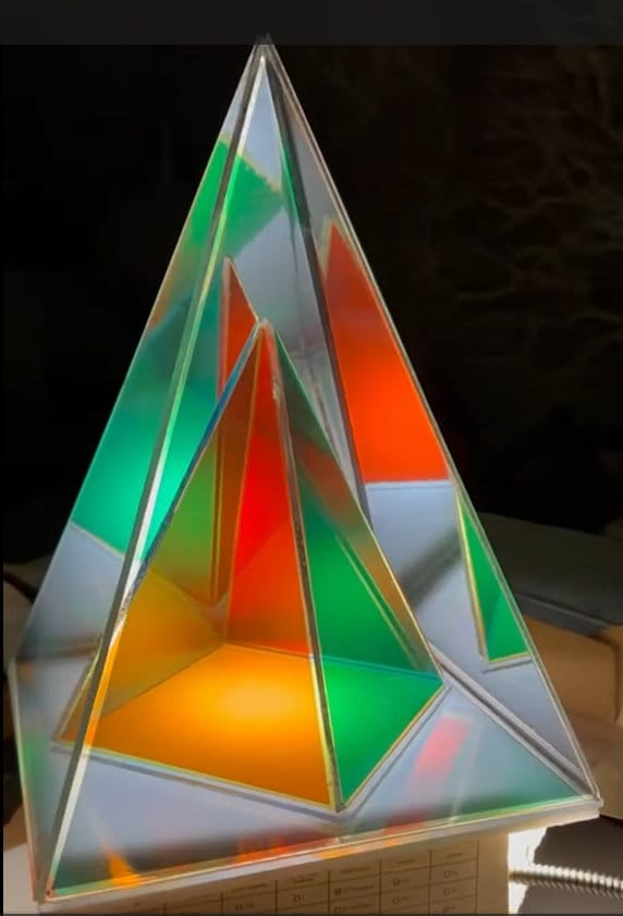 LED Infinity Magic Pyramid Moodlight, Centerpieces Decor - Etsy