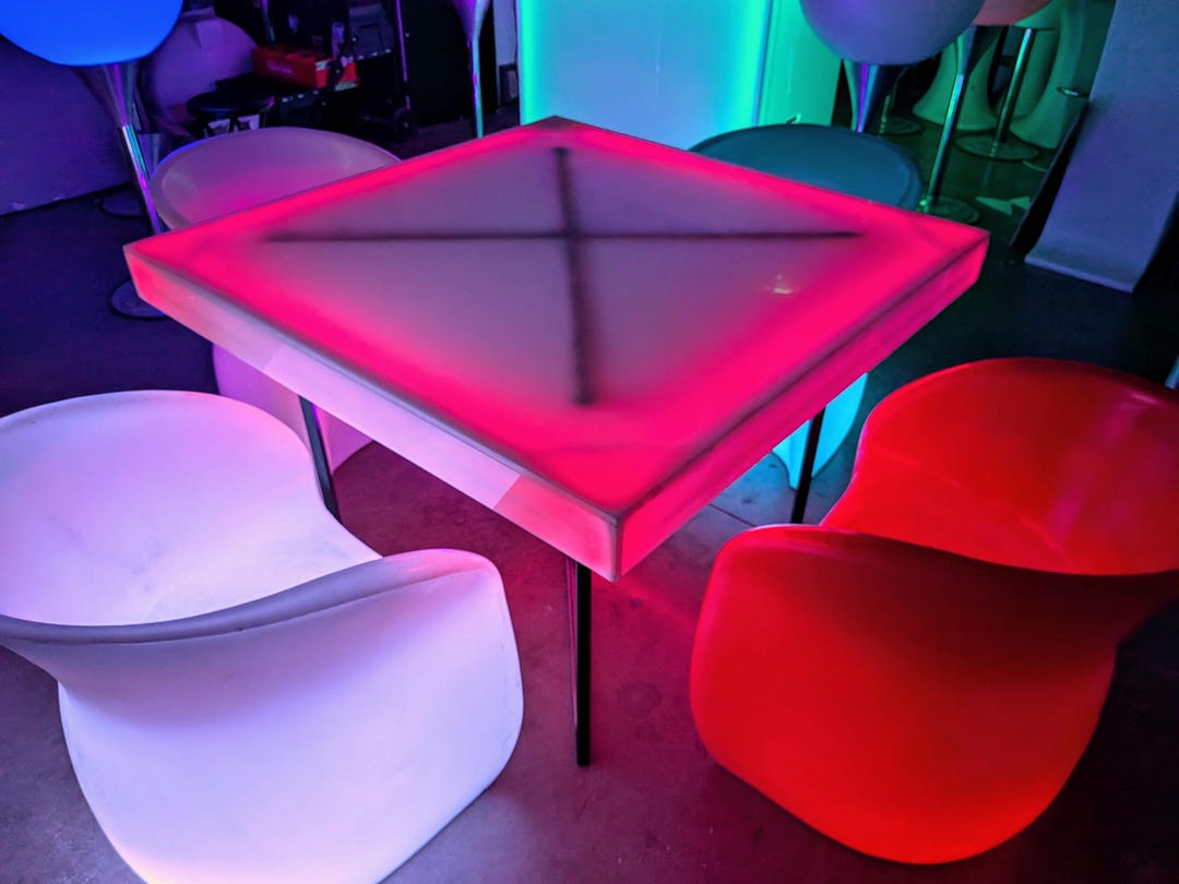 Multicolor LED Dining Table for Upscale Events. - Etsy