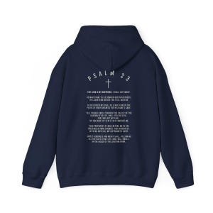 Psalm 23 Christian Hoodie Lord is My Shepherd Spiritual Sweatshirt ...