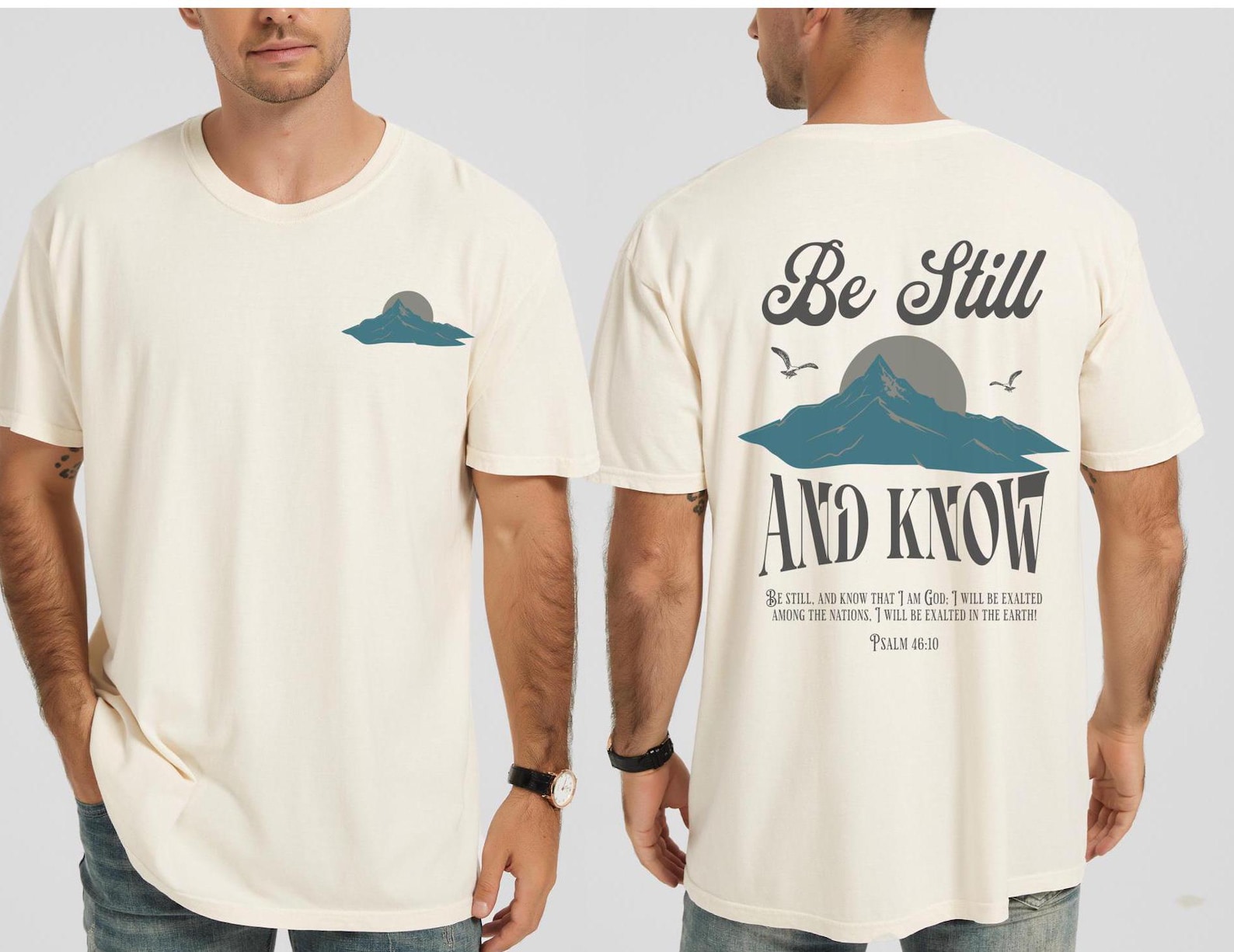 Be Still and Know Christian Comfort Colors Tshirt Christian Mens Shirt ...