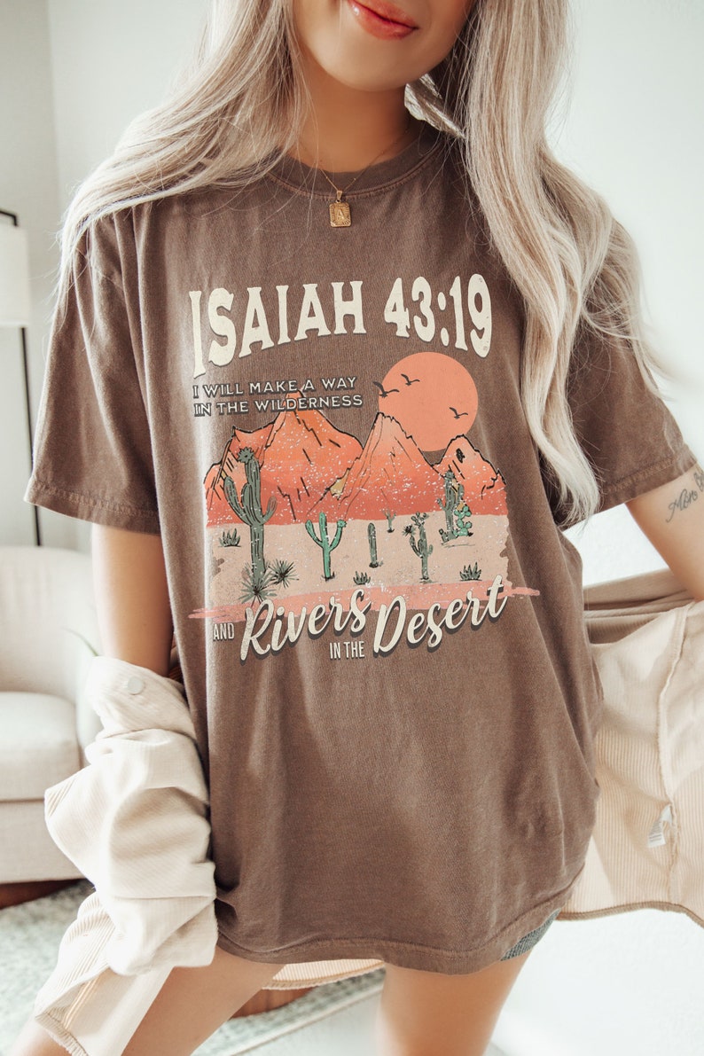 Boho Christian Comfort Colors Tshirt Isaiah 43:19 Vintage Inspired ...