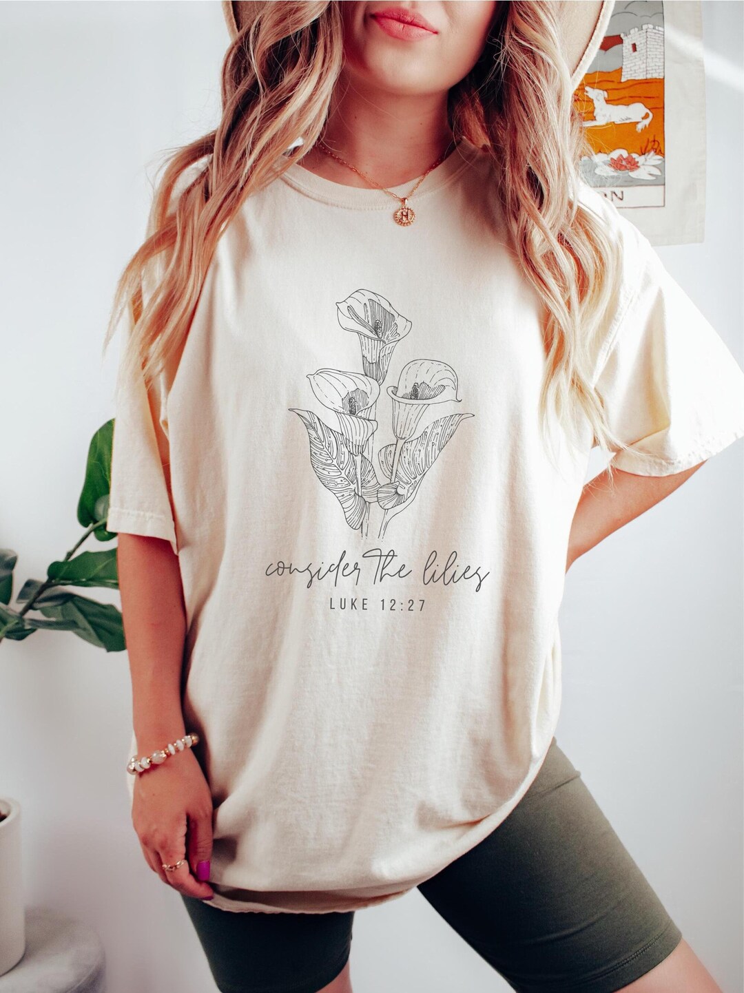 Consider the Lilies Christian Comfort Colors Tshirt Floral Shirt ...
