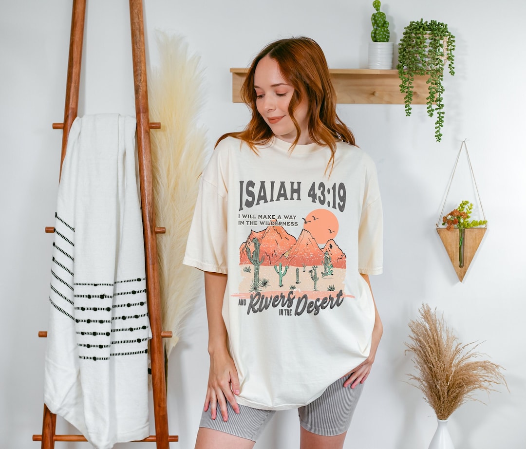 Boho Christian Comfort Colors Tshirt Isaiah 43:19 Bible Verse Shirt ...
